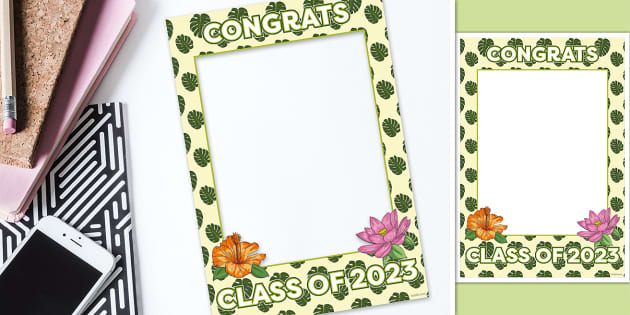 Class of 2023 Tropical Photo Frame Prop | Twinkl Party