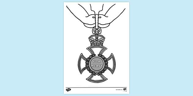 FREE! - Order of Merit Colouring Sheet | Twinkl Resources