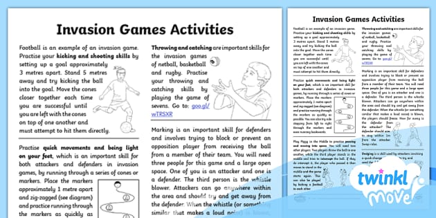 Home Learning Tasks - Year 3 PE Invasion Games Lesson