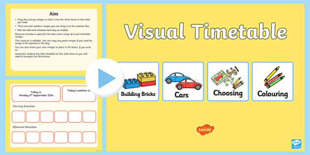Interactive Visual Timetable Nursery PowerPoint