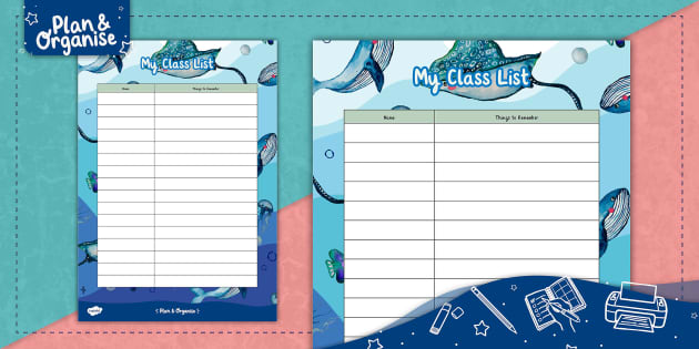 Under the Sea | Class List | Classroom Management - Twinkl
