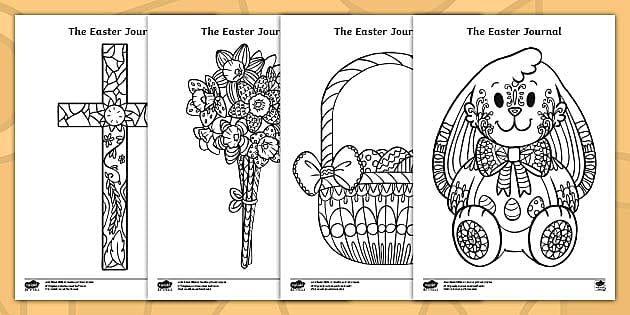 復活節活動：正念填色頁｜The Easter Journal: Easter Mindfulness Colouring