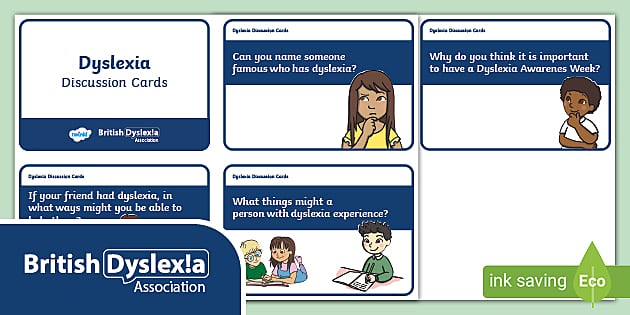 FREE! - Dyslexia Discussion Cards (teacher made)