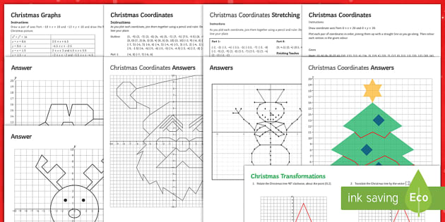 Christmas Coordinates and Graphs | Christmas Maths | Beyond