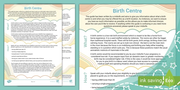 A Midwife's Guide to Birth Centres (l'insegnante ha fatto)