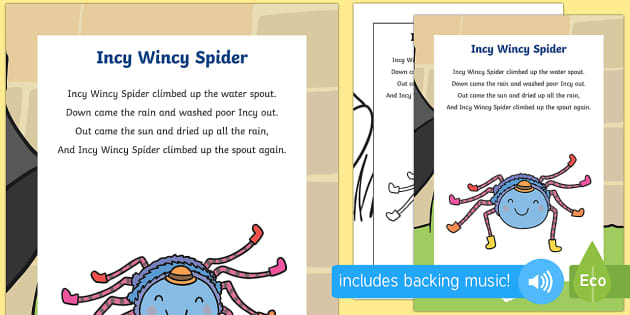 Incy Wincy Spider Lyrics – Nursery Rhyme for Children