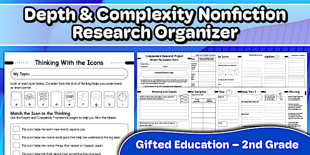 Depth and Complexity Nonfiction Research Organizer