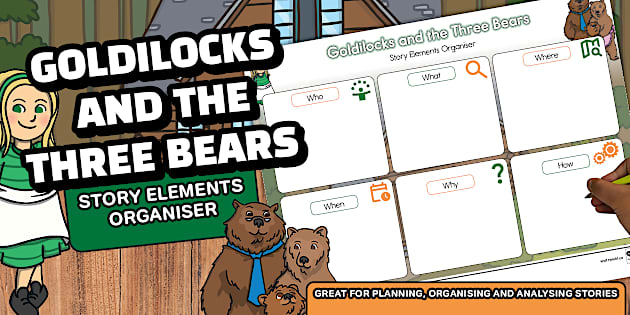 Goldilocks Story Elements Organiser Worksheet