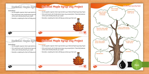 Graphic Organizer for National Maple Syrup Day Project