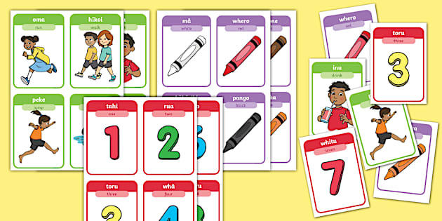 Musical Statues Cards for Basic Te Reo Māori Vocabulary