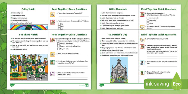 Phonetically-Decodable Reads: St. Patrick's Day (Phases 2-5)