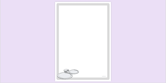 FREE! - Simple Blank Plates and Bowls Page Border | Page Borders