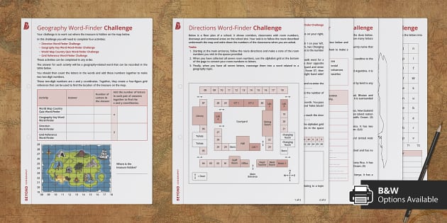 Geography Word-Finder Challenge Pack (professor feito)