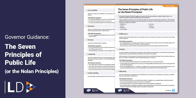 Governor Guidance: The Seven Principles of Public Life