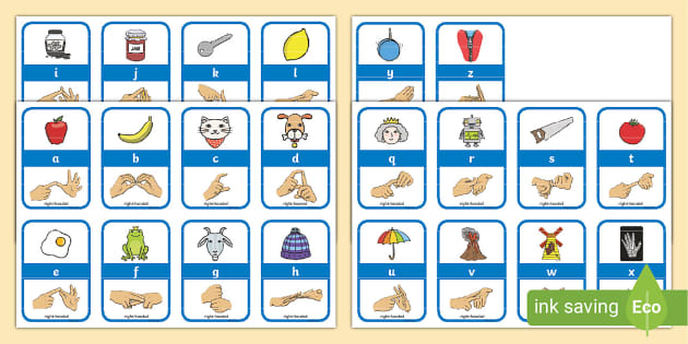 New Zealand Sign Language Alphabet Flash Cards - Twinkl
