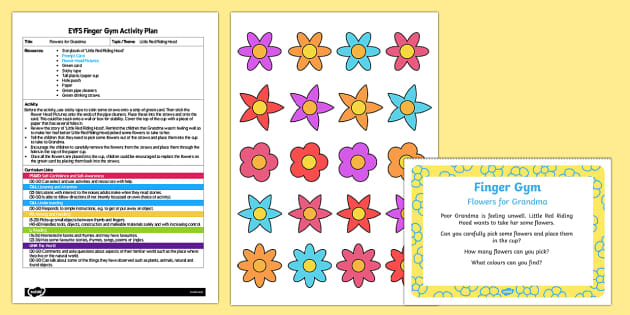 EYFS Flowers for Grandma Finger Gym Plan and Resource Pack