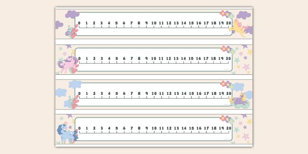 👉 Unicorn-Themed Number Line (teacher made) - Twinkl