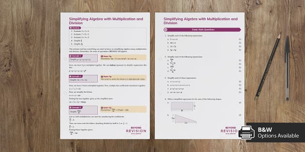 👉 Simplifying Algebra with Multiplication and Division