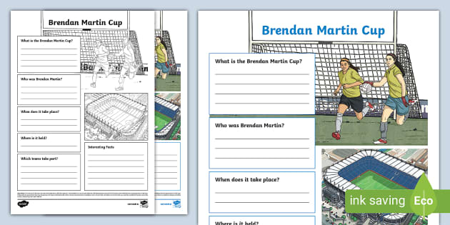 * NEW * Brendan Martin Cup Fact File Template - Twinkl