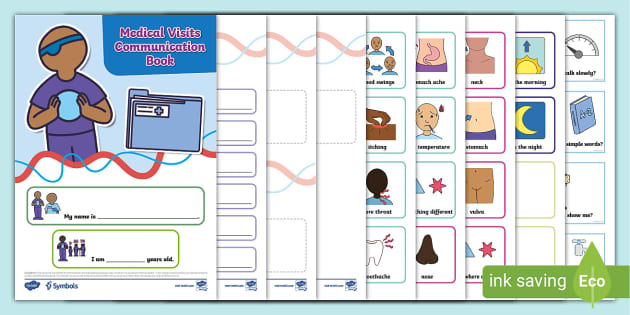 Twinkl Symbols Medical Visits Communication Book and Lanyard