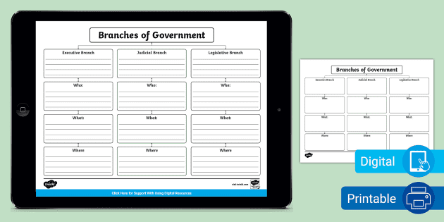 Separation Of Powers Graphic Organizer