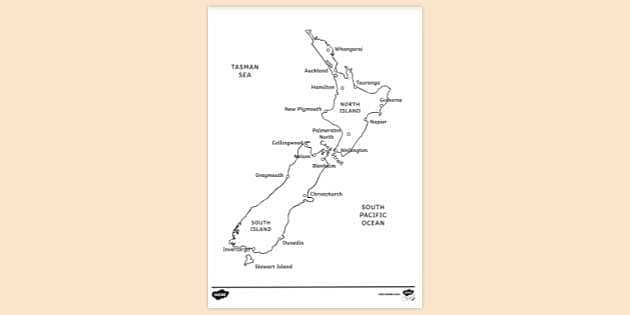 FREE! - New Zealand Cities Map Colouring | Colouring Sheet
