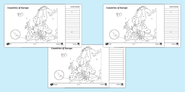 5 European Countries | Labelling Activity Worksheets