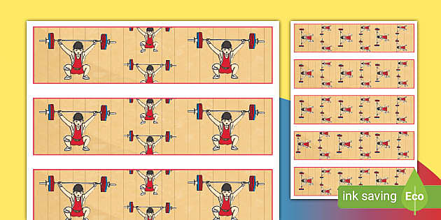 Weightlifting Display Borders (teacher made) - Twinkl