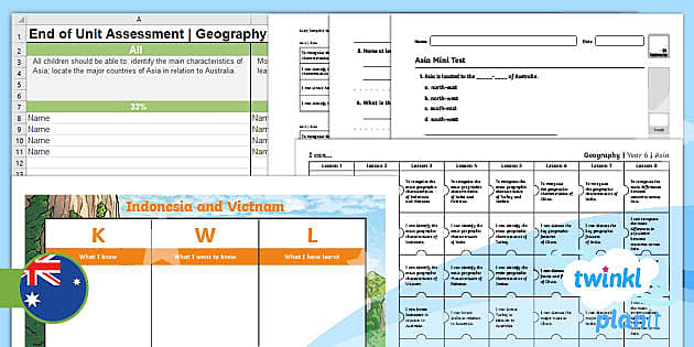 Year 6 HASS Geography Asia Assessment (teacher made)