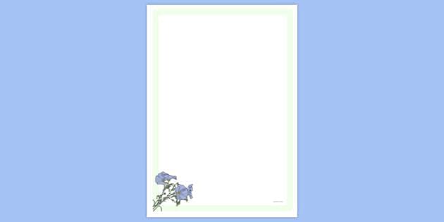 FREE! - Printable Page Border for KS2 Flowers - Twinkl
