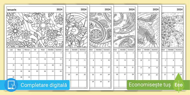 Anul Nou – Calendar cu desene mindfulness - Twinkl