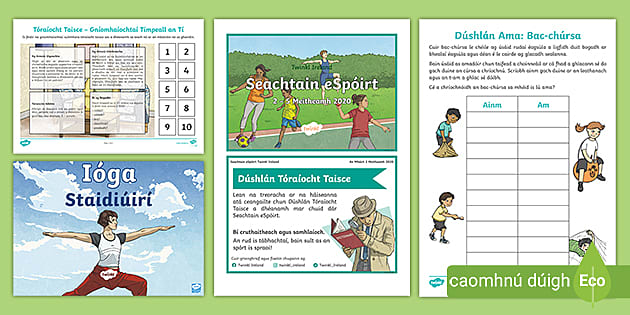 eSports Week Challenge Cards – Tuesday to Thursday Senior School Gaeilge