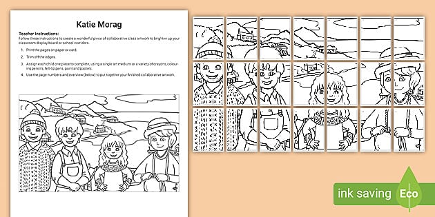 Collaborative Art Activity | Katie Morag Colouring Activity