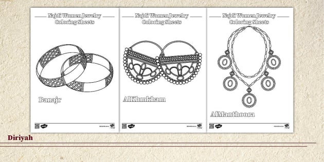 jewelry coloring pages for kids