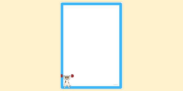Workout Page Border | Page Borders | Twinkl (Teacher-Made)