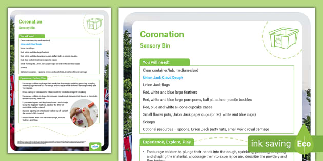 Sensory Bin | Coronation Sensory Activities EYFS | Twinkl