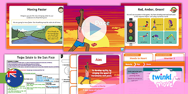 Move PE Year 1 Yoga: Salute to the Sun Lesson 4: Pace Lesson Pack