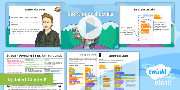 Computing: Scratch: Scoring and Levels Year 5 Lesson Pack 6