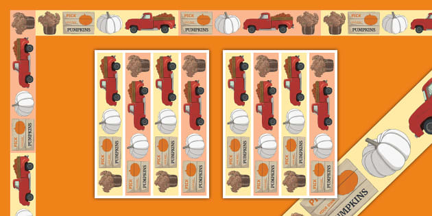 Fall Vintage Theme Bulletin Board Border for 6th-8th Grade