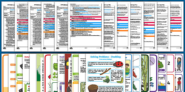EYFS Maths: They Solve Problems Including Doubling Adult Input Planning and