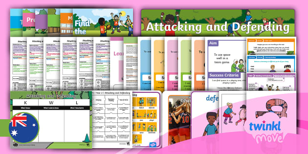 Move PE Year 2 Attacking and Defending Unit Pack - Twinkl