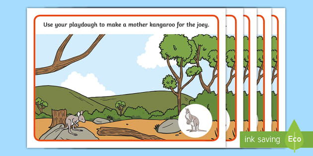 Kangaroo Life Cycle Playdough Mats (teacher made) - Twinkl
