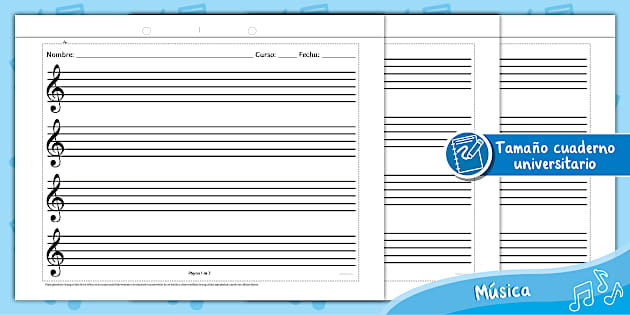 Llave de Sol | Pentagrama | Música | Guía de Trabajo