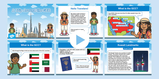 A Trip Around the GCC PowerPoint (Hecho por educadores)