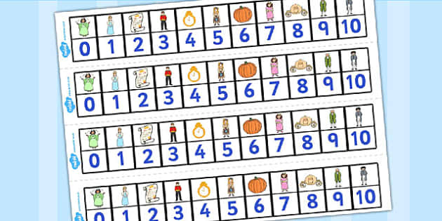 FREE! - Cinderella Number Track 1-10 (teacher made) - Twinkl