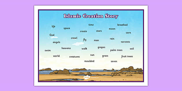 Islamic Creation Story Word Mat
