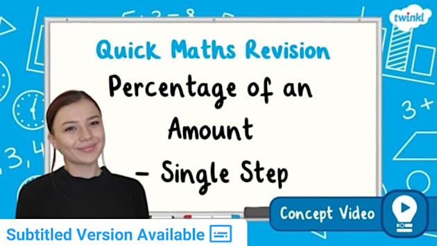 Percentage of an Amount - One Step | KS2 Maths Concept Video