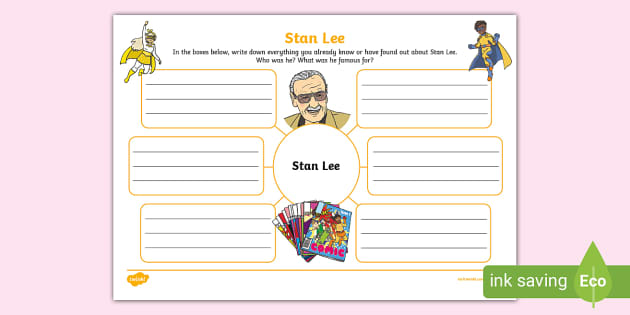 * NEW * Stan Lee Mind Map (teacher made)