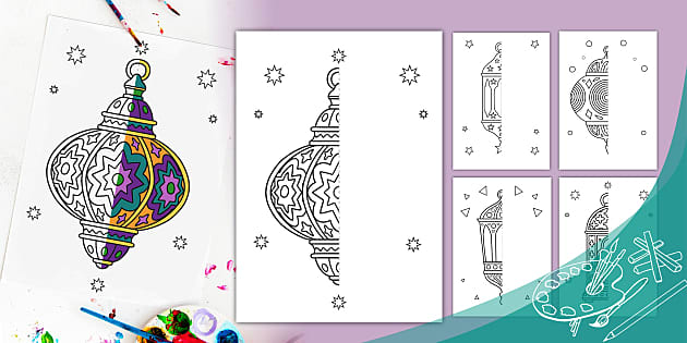 Aktiviti Melukis Simetri Ramadan (teacher made) - Twinkl