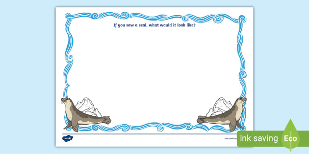 FREE! - Seal Drawing Prompt Activity (creat de profesori)